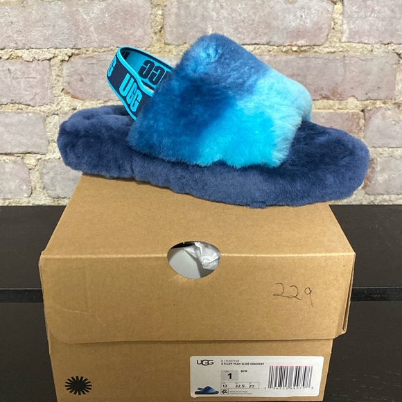UGG | Shoes | Ugg Fluff Yeah Gradient Kids Blue Combo | Poshmark